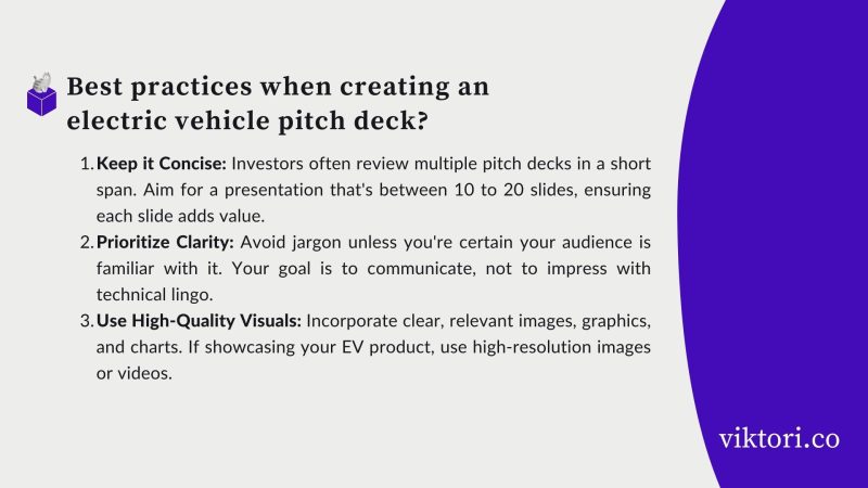 Electric Vehicle Pitch Deck Guide | Template, Examples - Viktori