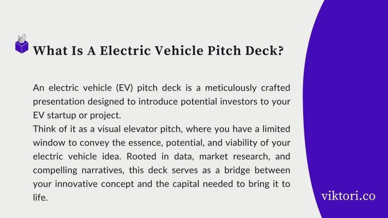 Electric Vehicle Pitch Deck Guide | Template, Examples - Viktori