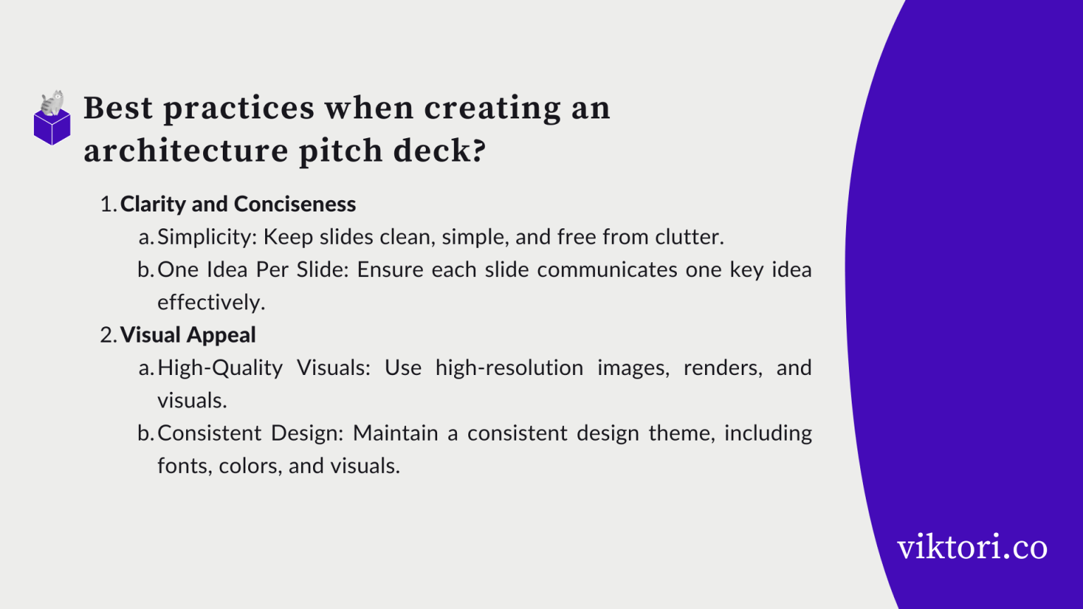 The Pitch Deck Template For Architecture Firms + Guide - Viktori