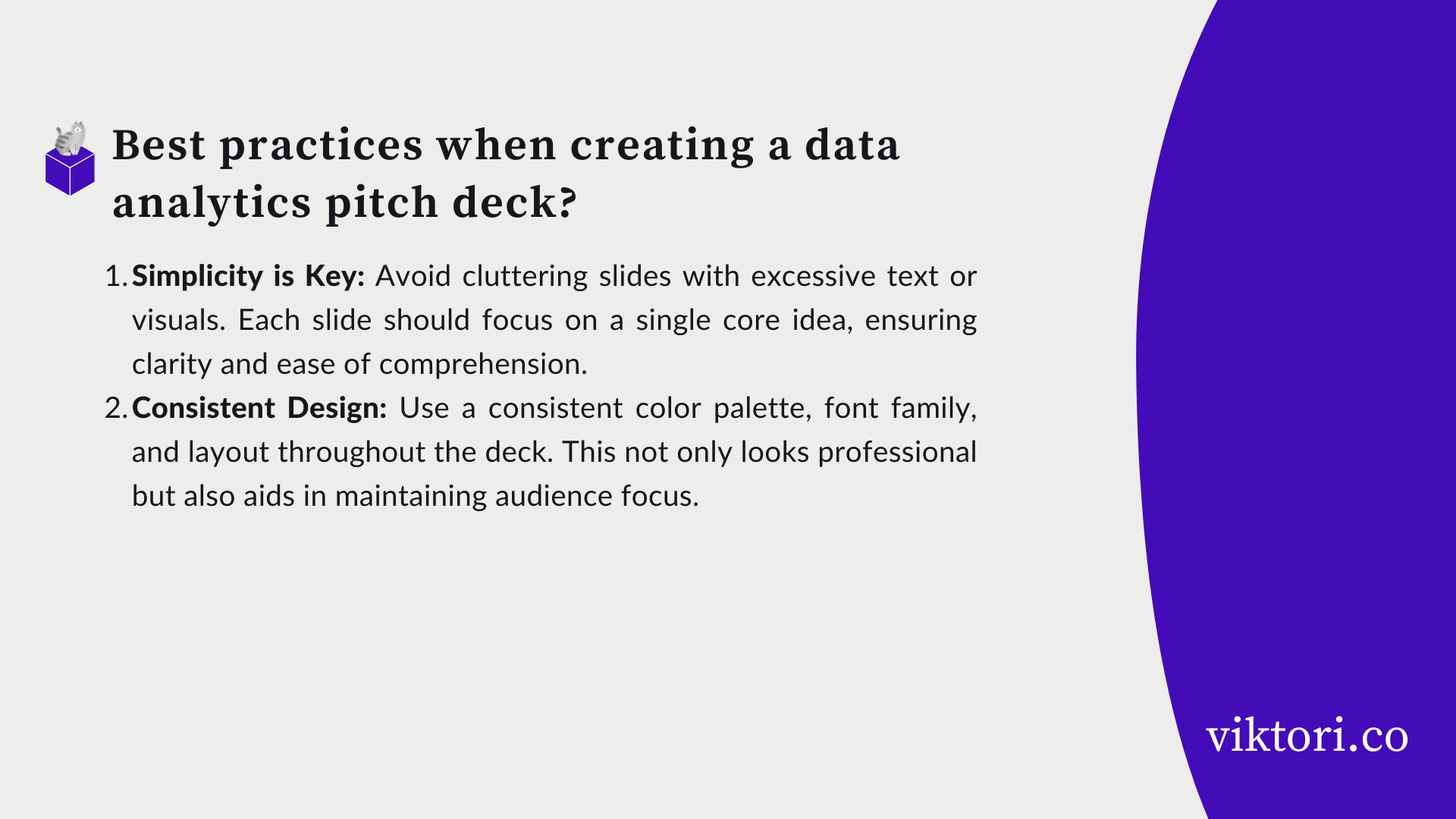 Big Data Analytics Pitch Deck Guide | Template, Outline, Ideas - Viktori