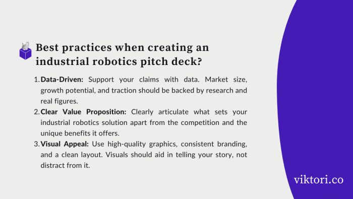 Industrial Robotics Pitch Deck Guide | Template, Examples - Viktori
