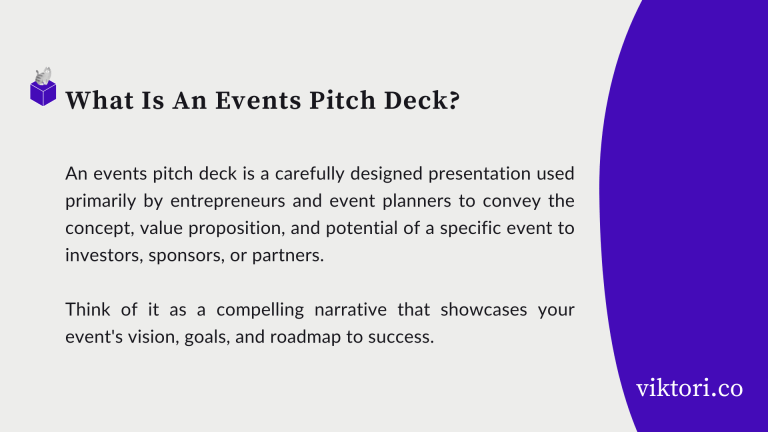 The Event Pitch Deck | Examples, Template & More - Viktori